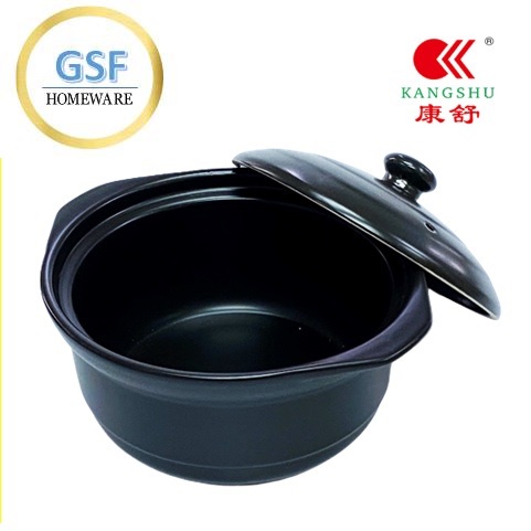 KANGSHU Periuk Tanah Liat Seramik Hitam / Black Ceramic Clay Pot ...