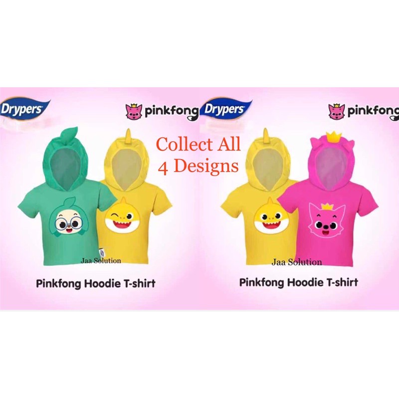 Drypers Pinkfong Hoodie T-Shirt | Shopee Malaysia