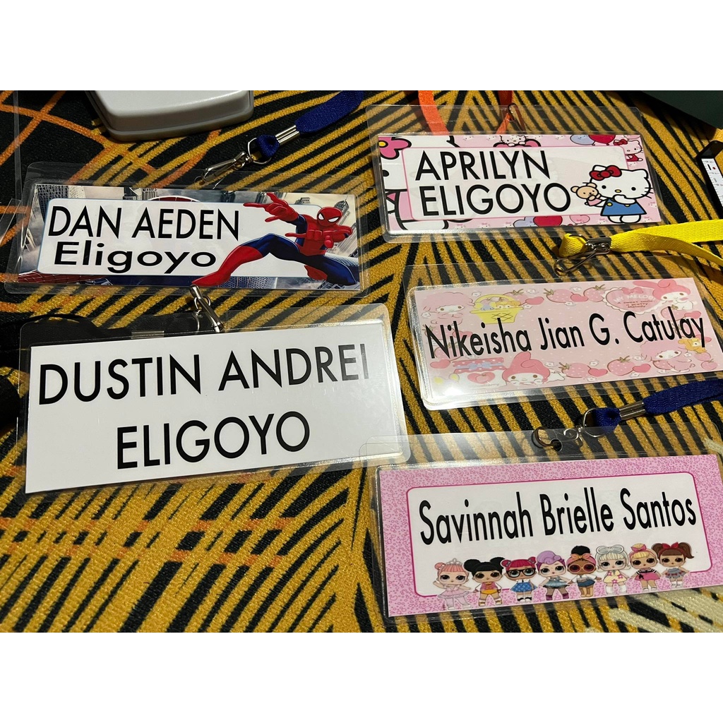 PERSONALIZED NAME TAG (PVC/LAMINATED) | Shopee Malaysia