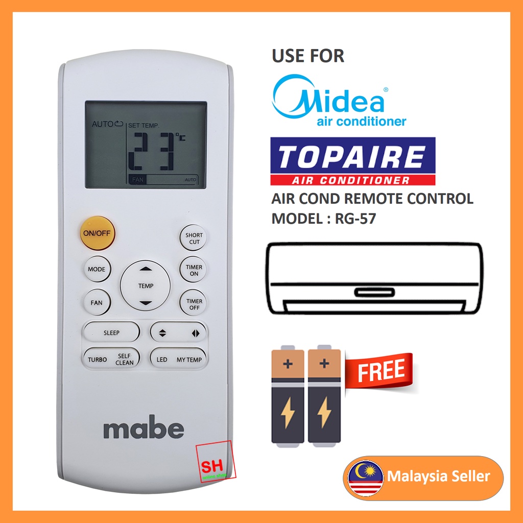 Midea / Topaire Replacement For Midea Topaire Air Cond Aircond Air ...