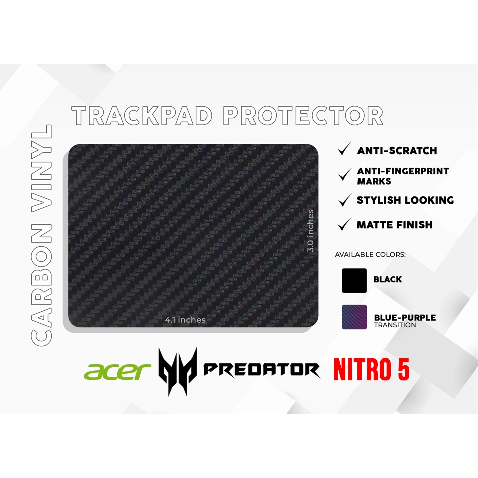 PREDATOR Helios 300 and Acer NITRO 5 trackpad vinyl sticker | Trackpad ...