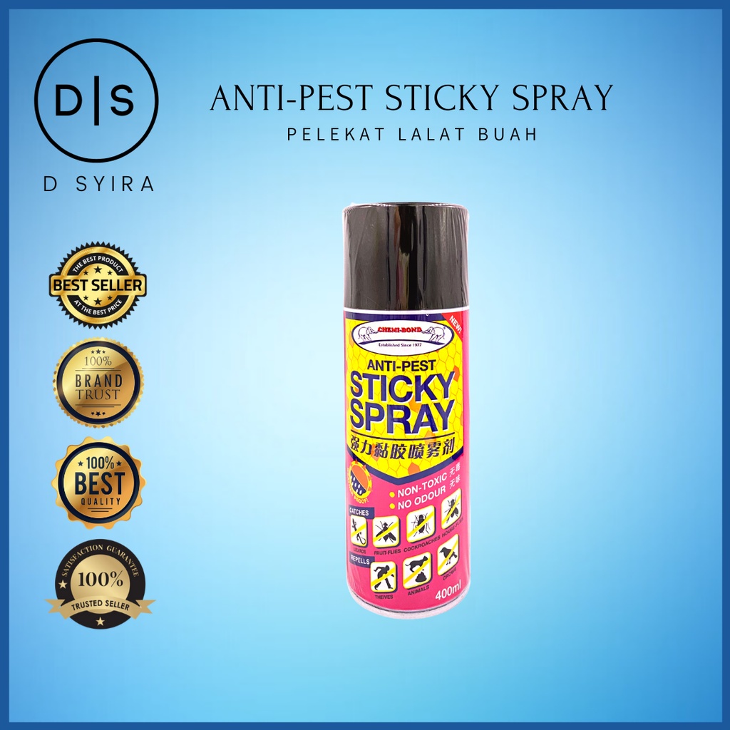 CHEMIBOND Sticky Spray 400ml -Pest Control for house flies, gum tikus ...