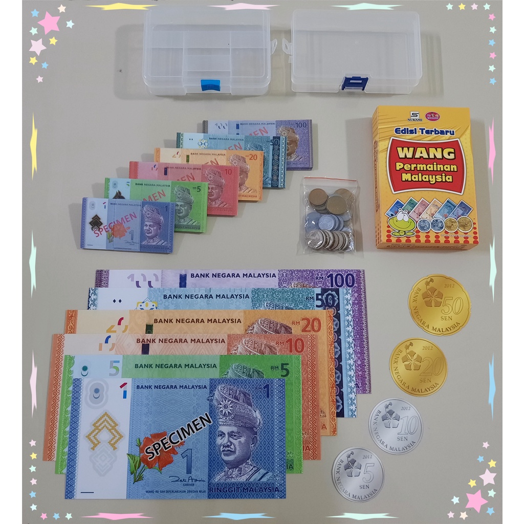 Wang Permainan Malaysia Set Belajar Nilai Mata Wang Mainan Tiruan Budak ...