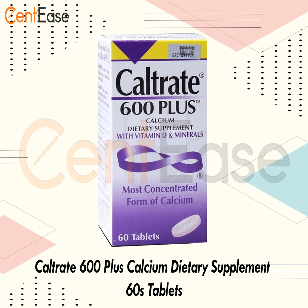 Caltrate 600 Plus Calcium Dietary Supplement 60s / 100s Tablets ...