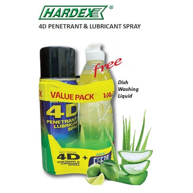 HARDEX 4D Multi-purpose Penetrant & Lubricant Spray ( 400ML ) FREE ...