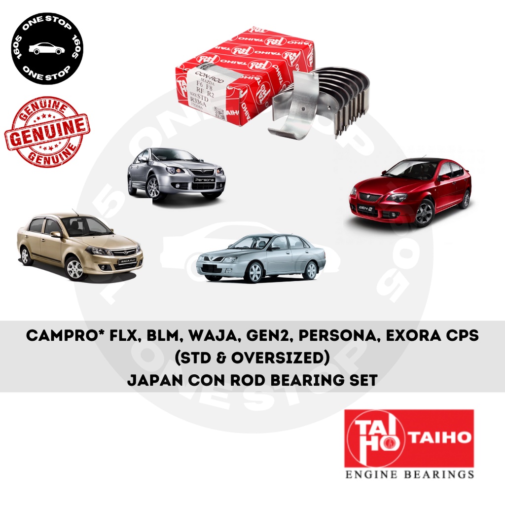 PROTON CAMPRO FLX BLM PERSONA GEN2 EXORA CPS WAJA CON ROD BEARING STD ...