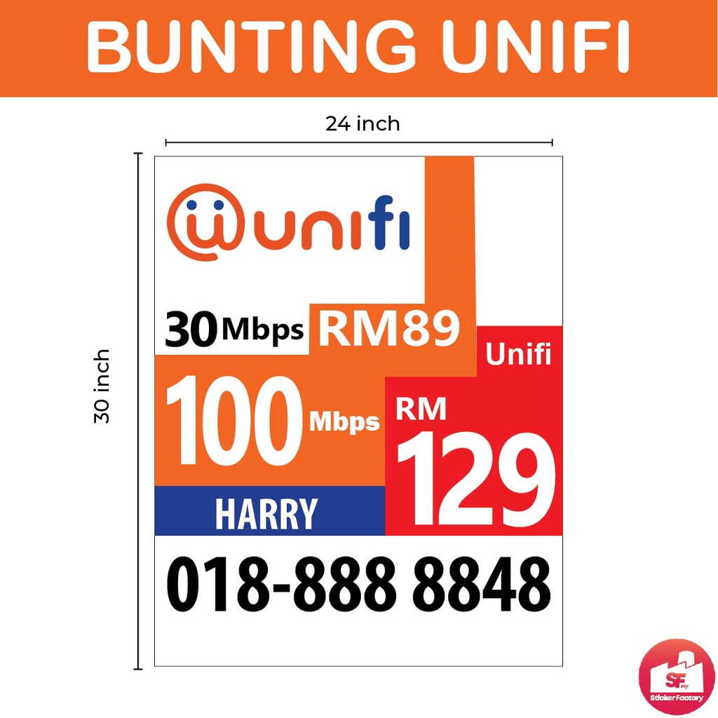 Bunting design Unifi Custom Gegantung Authorised Reseller / Streamer ...