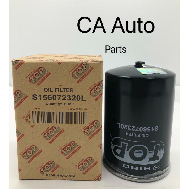 HINO DUTRO OIL FILTER (S156072320L) TOP ORIGINAL OIL FILTER | Shopee ...