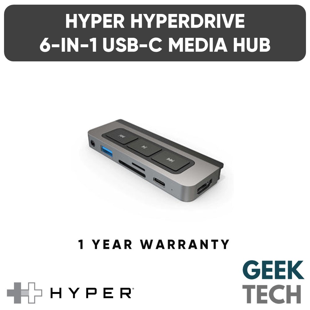 HYPER HyperDrive 6-in-1 USB-C Media Hub | Shopee Malaysia