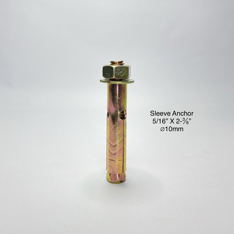 Sleeve Anchor/ Metal Wall Plug 5/16”, ⅜”, ½”, ⅝”/ 10mm,12mm,16mm ...