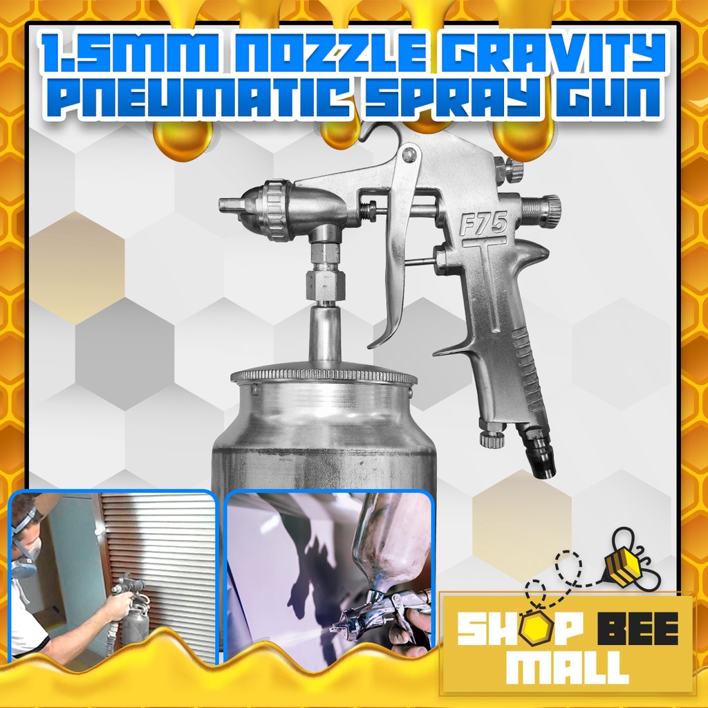 F75 Air Spray Gun 1.5mm Nozzle Pneumatic Spraying Tools for Car ...