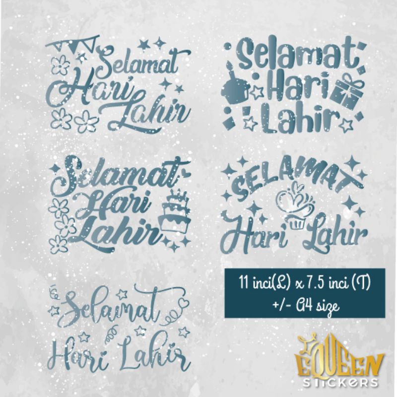 A4 SIZE STICKER - SELAMAT HARI LAHIR | Shopee Malaysia