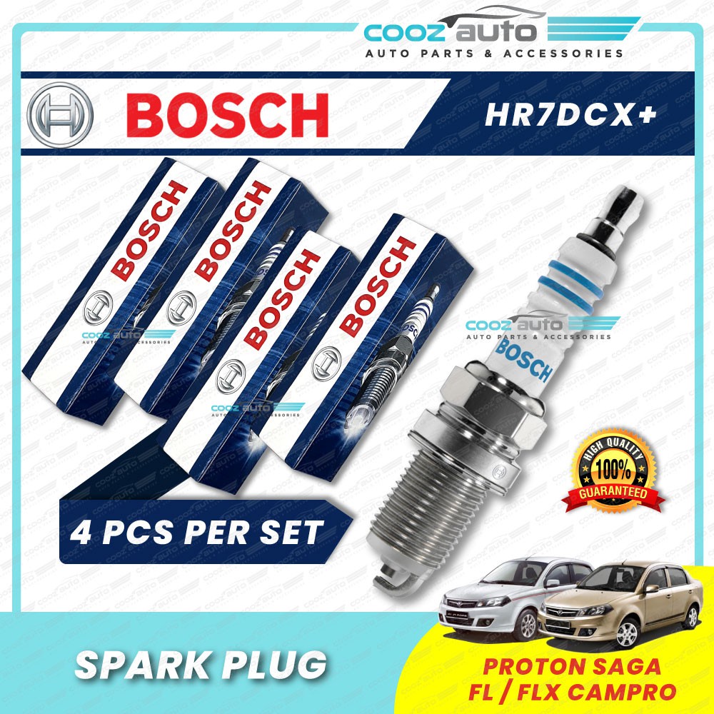 Proton Saga FL FLX CPS Bosch Super Plus with Yttrium Spark Plug HR7DCX ...