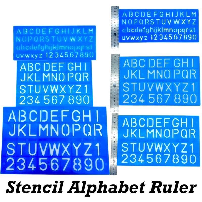 [ Ready Stock ] 10mm 20mm 30mm 40mm Stencil Ruler Plate Alphabet 730 ...