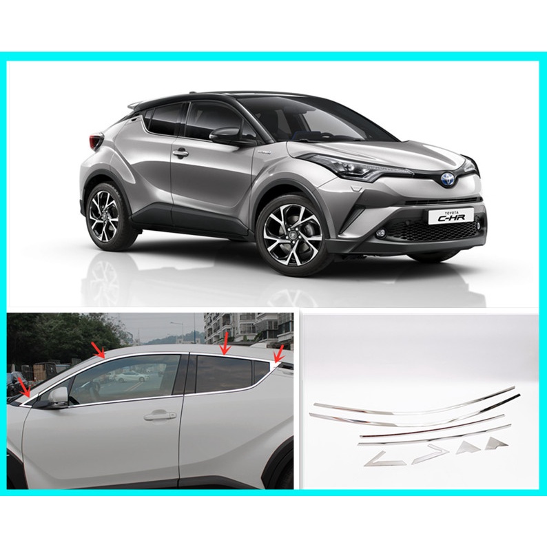 TOYOTA CHR(C-HR) 2018-2022 WINDOW MOULDING CHROME / WINDOW TRIM LINING ...