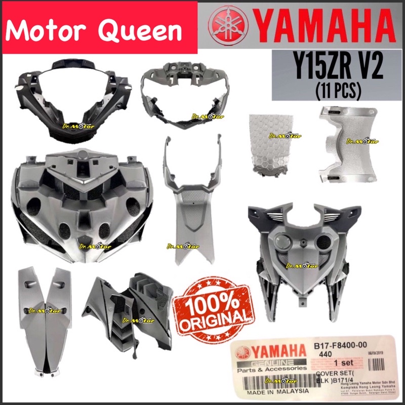 100% ORIGINAL YAMAHA Y15ZR Y15 V2 COVER INNER SET COVERSET BODY FRAME KAVER METER LAMPU HITAM ...