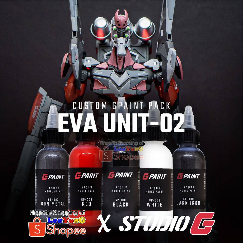 GPAINT V2 Lacquer Paint Evangelion EVA Unit-02 5 Bottles 65ML Custom Pack Miniature Warhammer ...