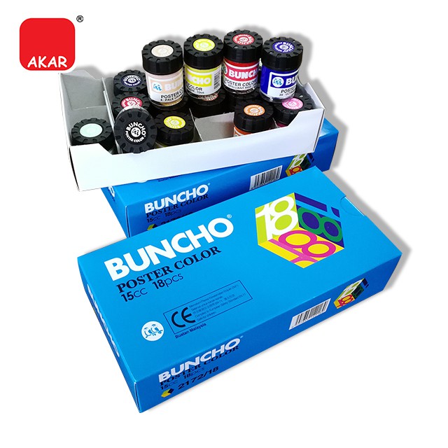 BUNCHO Poster Colour, 15cc 18 Colours | Shopee Malaysia