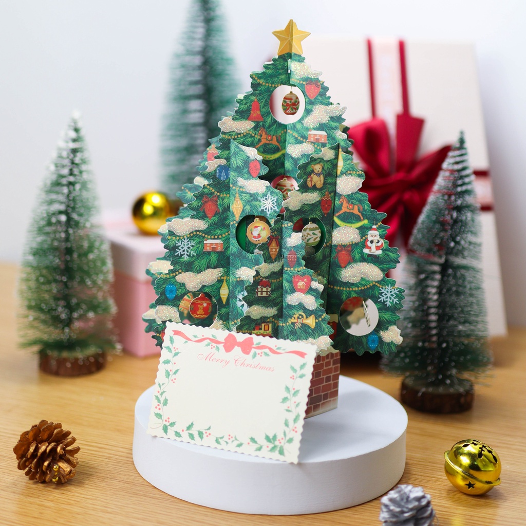 Classic Christmas Tree 3D Christmas Card Christmas Pop Out Xmas Holiday ...