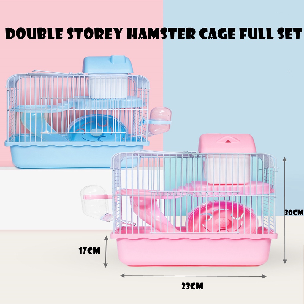 😍Ready Stock😍 2 Layer Travel Cage for Small Animals Dwarf Hamster ...