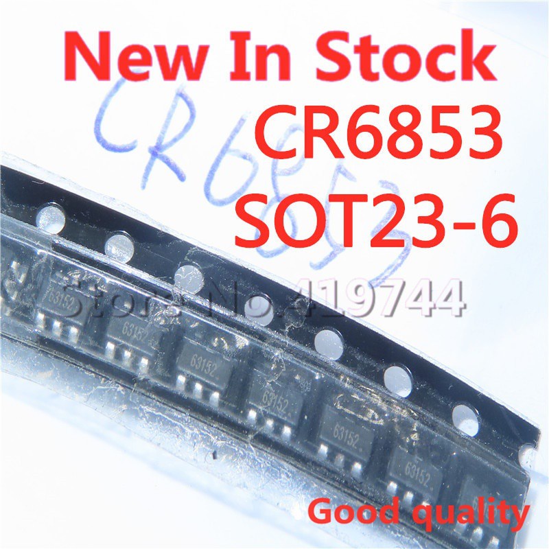 10PCS/LOT Quality 100% CR6853 6853 CR6853B SOT23-6 SMD switching power ...