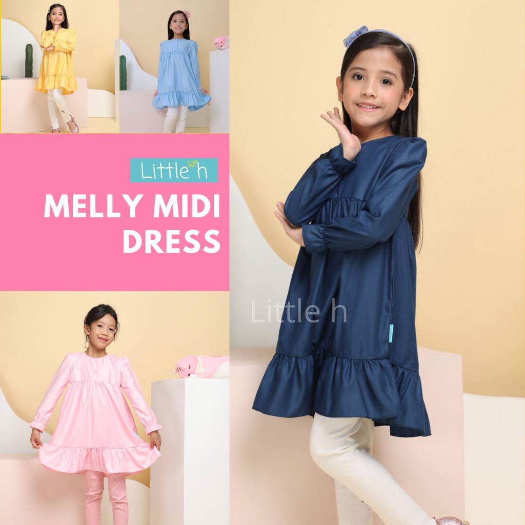 HERNES MIDI DRESS MELLY BLOUSE WOMEN BLOUSE MUSLIMAH KIDS DRESS MURAH ...