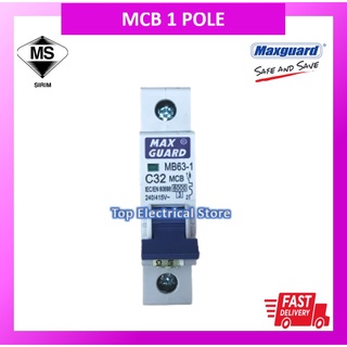 MAXGUARD 1P MCB 6KA 6A/10A/16A/20A/32A/40A/63A MINIATURE CIRCUIT ...