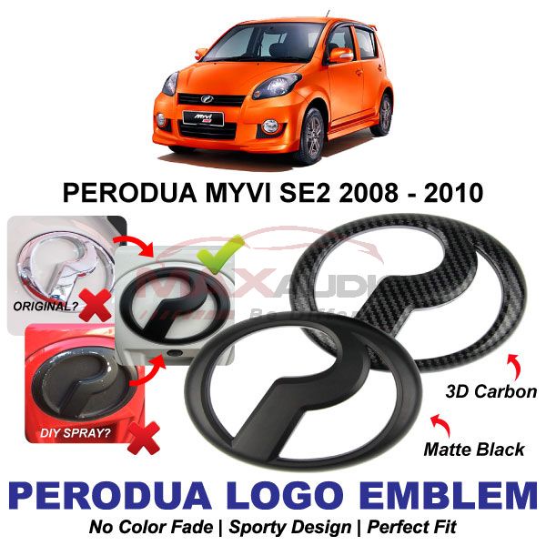Car Emblem PERODUA MYVI SE2 2008 - 2010 Logo Lambang Hitam Depan ...