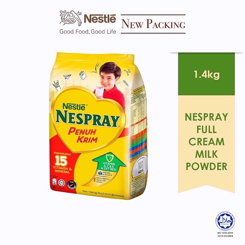 Nestle Nespray Full Cream Milk Powder (1.4kg)New Packing Nespray ...