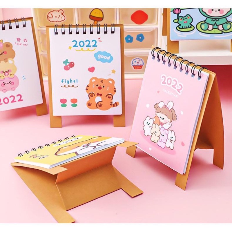 Mini Desk Calendar 2022 Cute Cartoon Cute Aesthetic Mini Desk Calendar ...