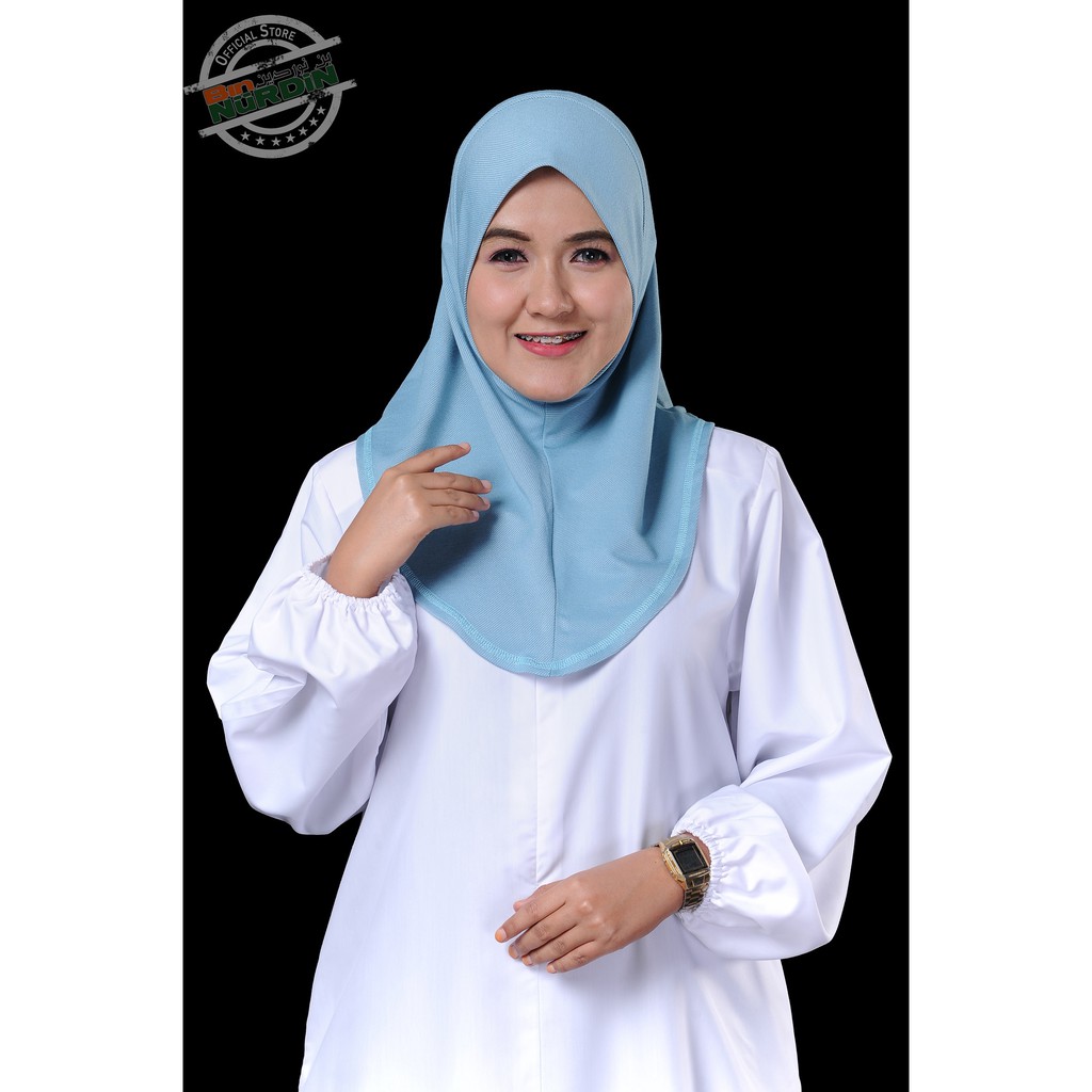 Inner Dagu Inner Instant Inner Neck Blue Biru Inner Ninja Sport Hijab ...