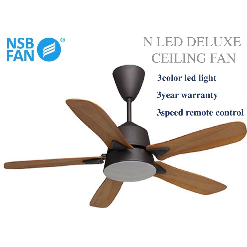 NSB N' LED DELUXE 56'' 5BLADE CEILING FAN [3COLOR LED] [3YEAR WARRANTY ...