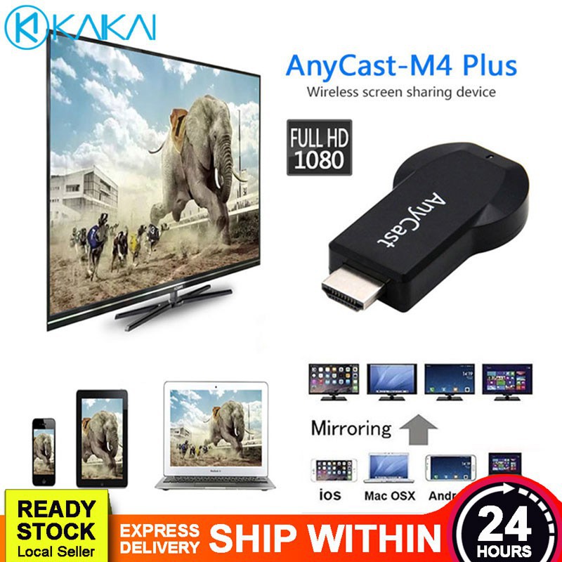 projetor skrin telefon bimbit 🔥PROMO🔥 1080P Full-HD Anycast M4 Plus ...