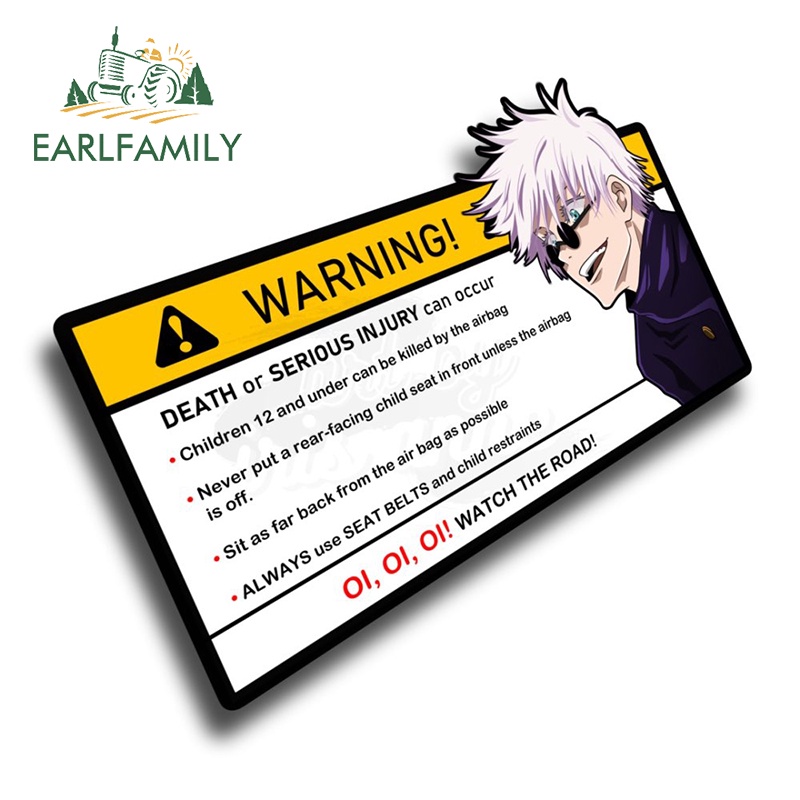 EARLFAMILY 15cm x 10.5cm Cartoon Anime Jujutsu Kaisen Car Sticker Gojo ...