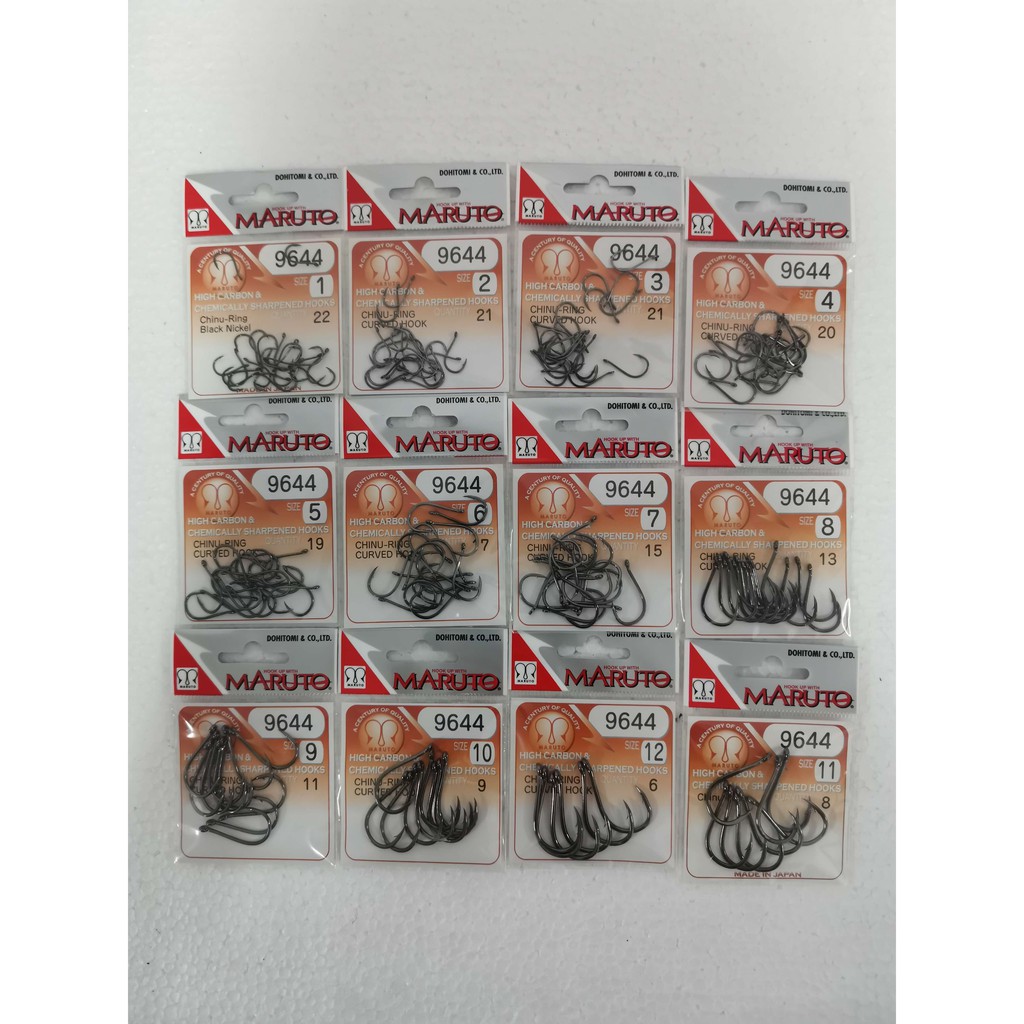 Maruto 9644 Chinu Ring Curved Hook / Mata Kail Pancing | Shopee Malaysia