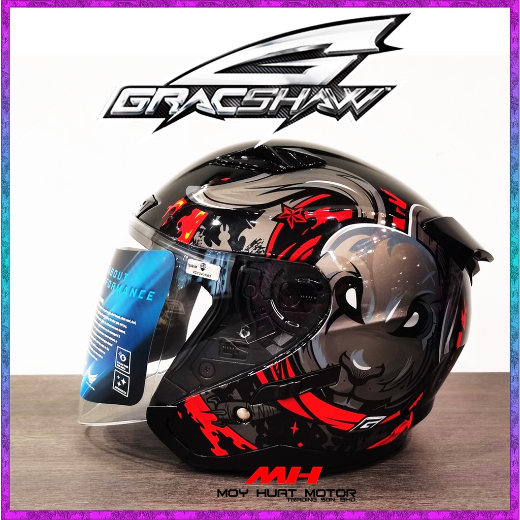 100% Original Gracshaw Double Visor Helmet GENNEX G535 Helmet with ...