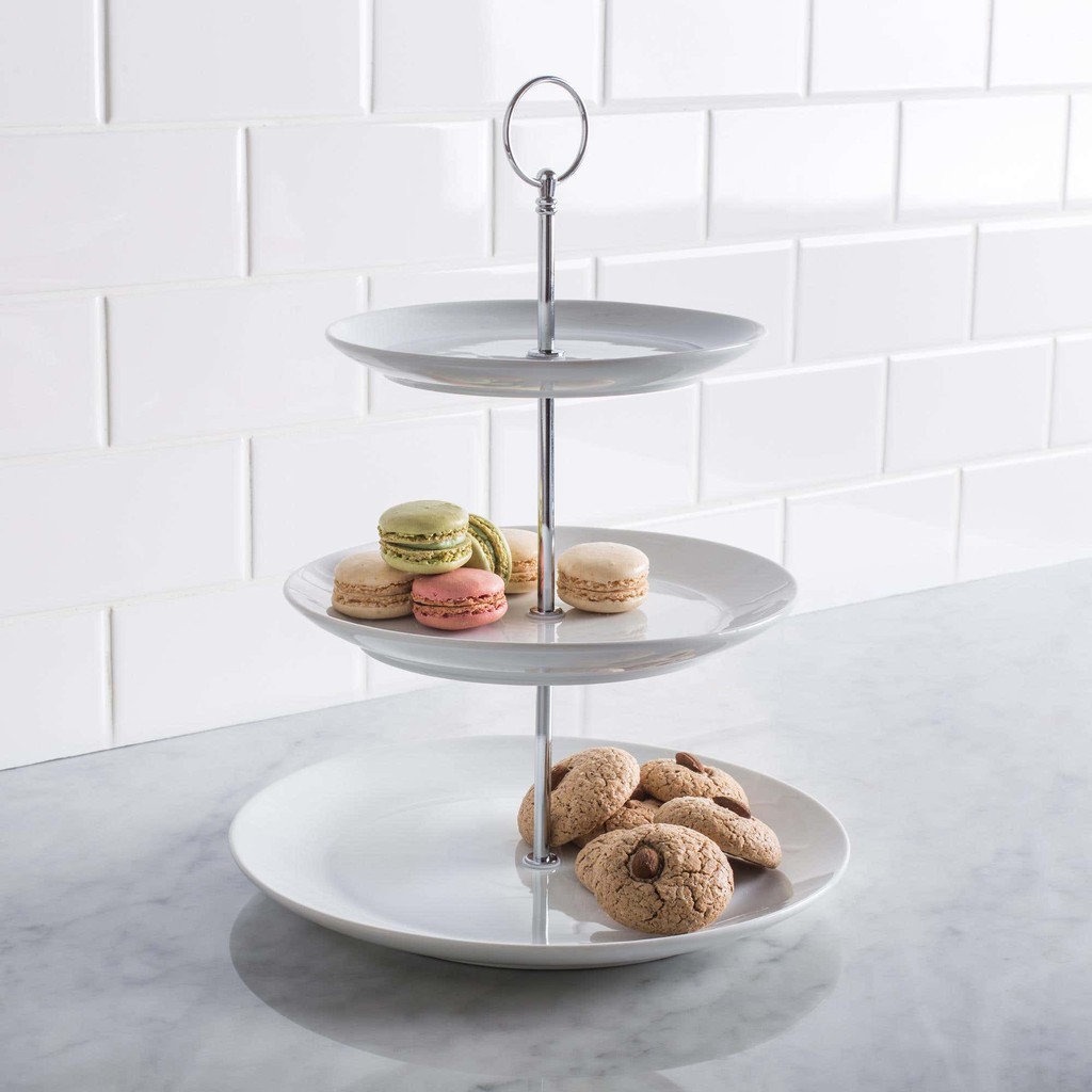 [Ready Stock] 🔥🔥Dessert Stand- 3 Tier Ceramic Cake Tray Afternoon Tea ...
