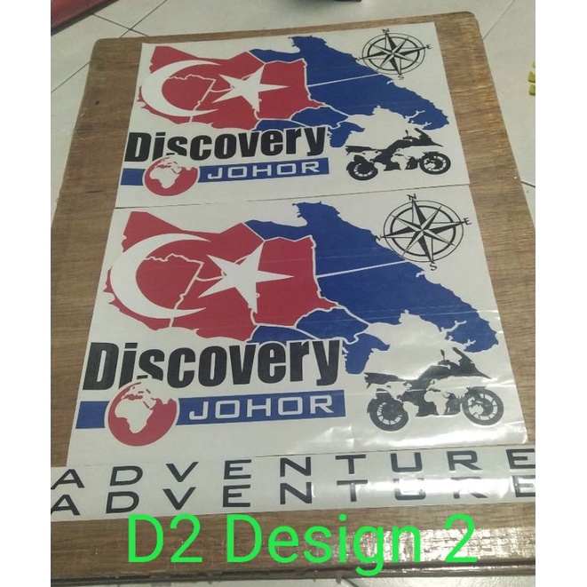 Sticker Pannier/Box Motorcycle Universal Johor Map/Johor Map Discovery ...