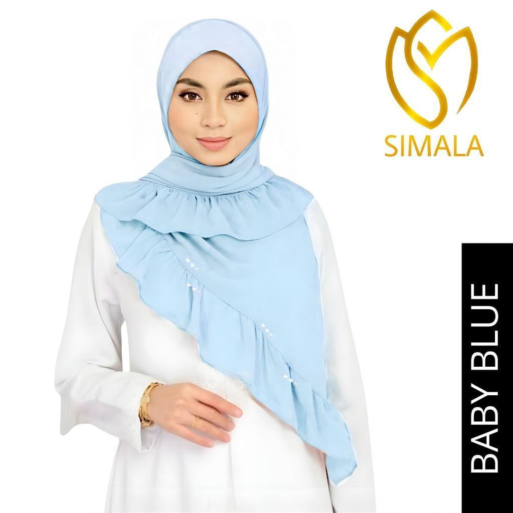 Tudung Bawal Senang Sarung renda batu muslimah Tudung Chiffon instant ...