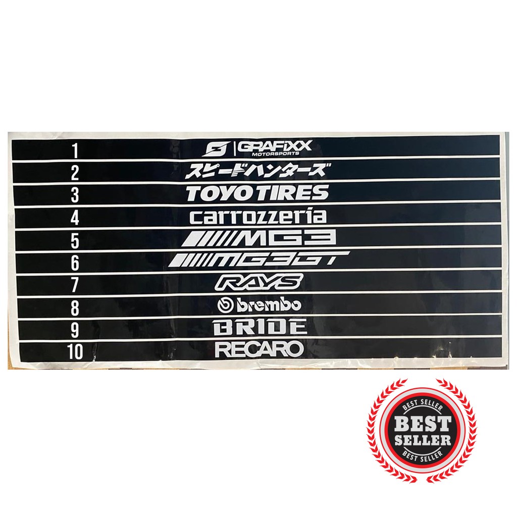 Sticker Bonet Lining Universal | Shopee Malaysia
