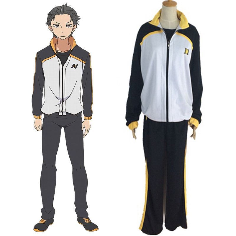 Premium Quality Rezero Natsuki Subaru Uniform Suit Cosplay Costume Set ...