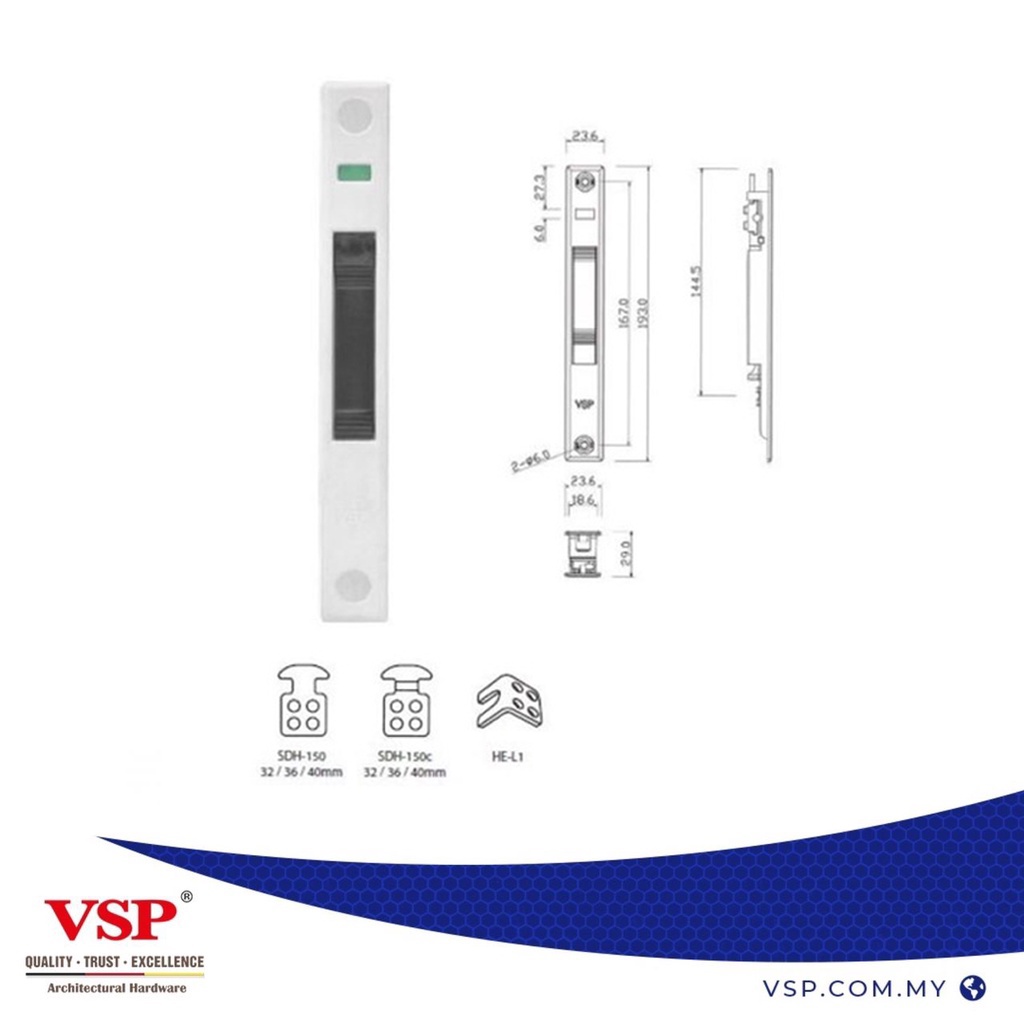 VSP-600VS-HESL-13S Sliding Door Single Door Lock | Shopee Malaysia