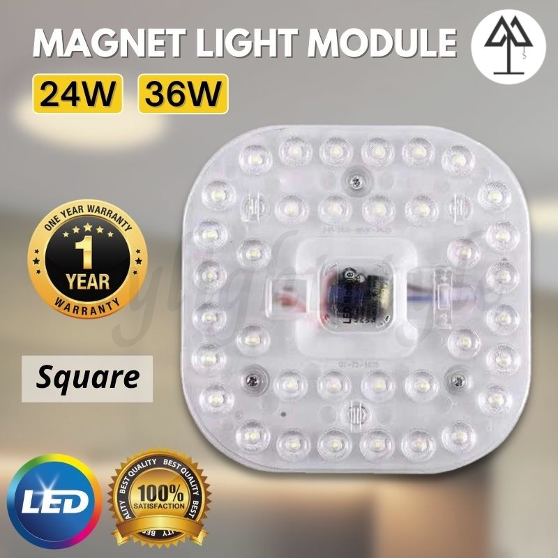 24W / 36W SQUARE LED MAGNET MODULE LIGHT CIRCULAR TUBE REPLACEMENT ...