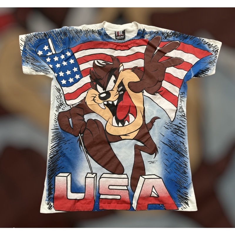 TAZ MANIA Style 90s Cartoon Ovp Shirt | Shopee Malaysia
