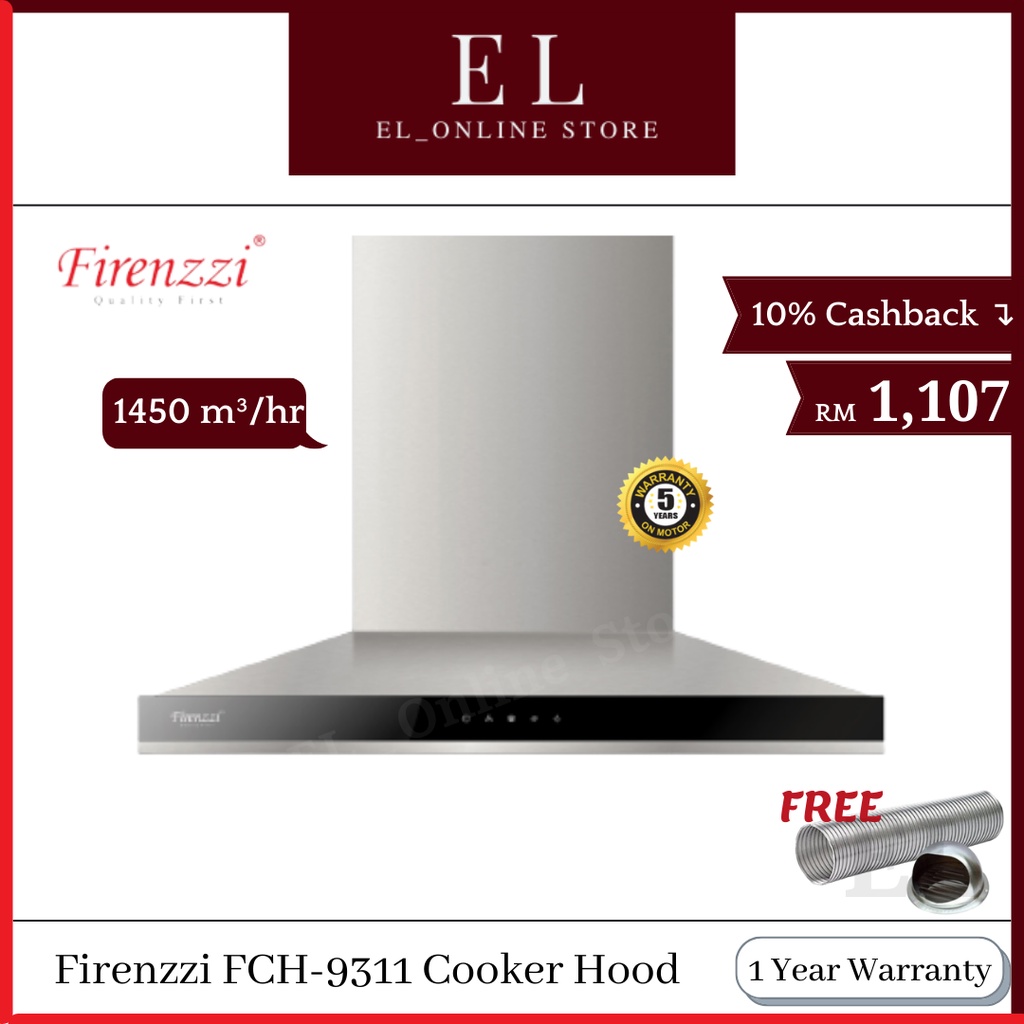 [100% Original] Firenzzi FCH-9311 Cooker Hood 抽油烟机 (1450m³/hr) | Shopee ...