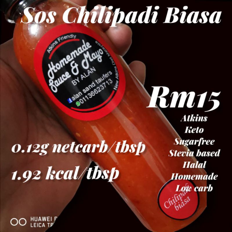 Sos diet chili padi biasa homemade sugarfree by alan (lulus fasa 1 ...