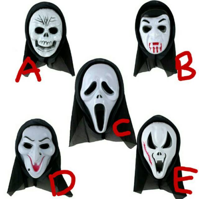 Spooky Halloween skeleton scream Ghost Mask | Shopee Malaysia