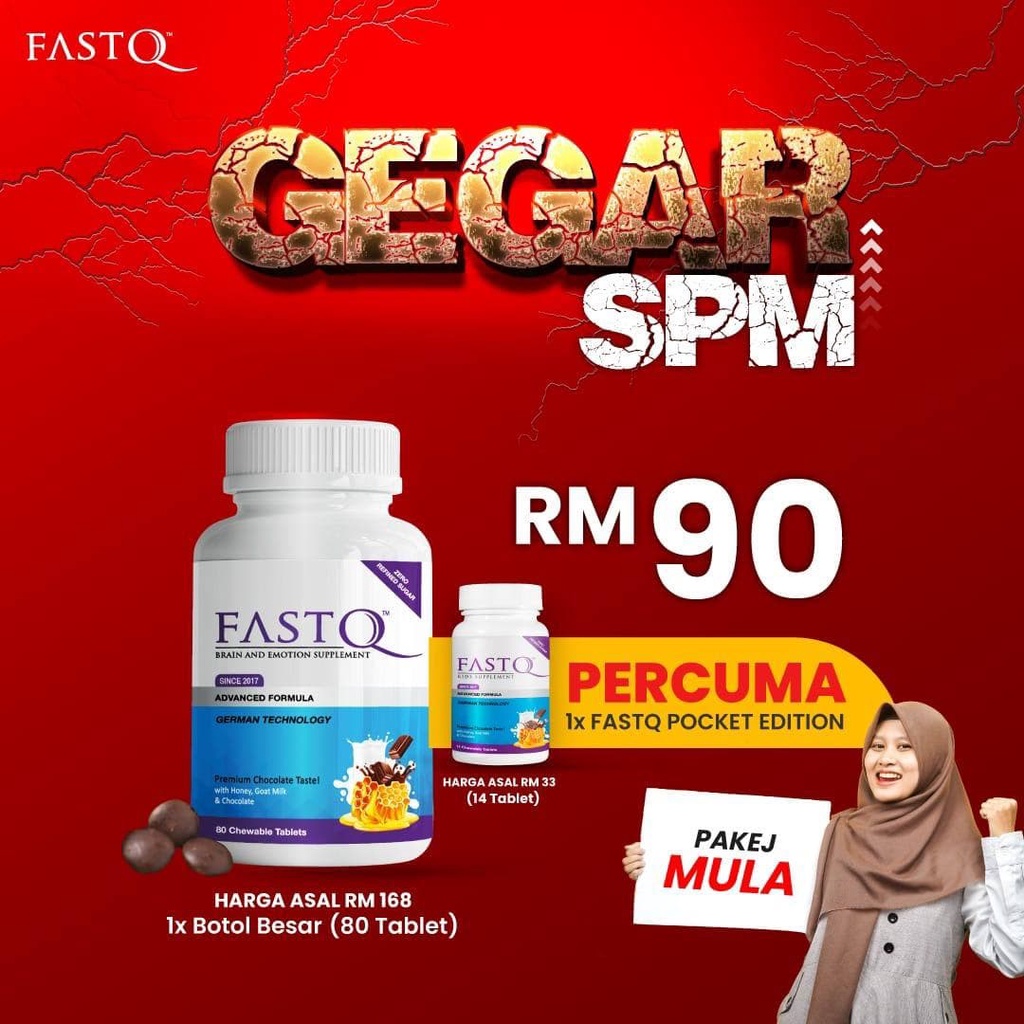 FAST Q MINDA EMOSI SUPPLEMENT 80 TABLET GEGAR SPM FREE POCKET EDITION ...