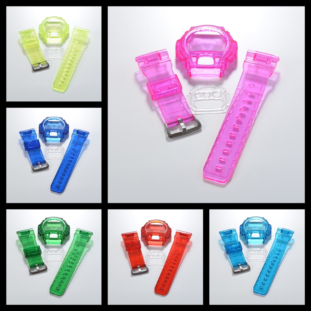 DW6900 PELBAGAI WARNA/CRYSTAL CLEAR BAND AND BEZEL BNB/POLIS EVO/Tali ...