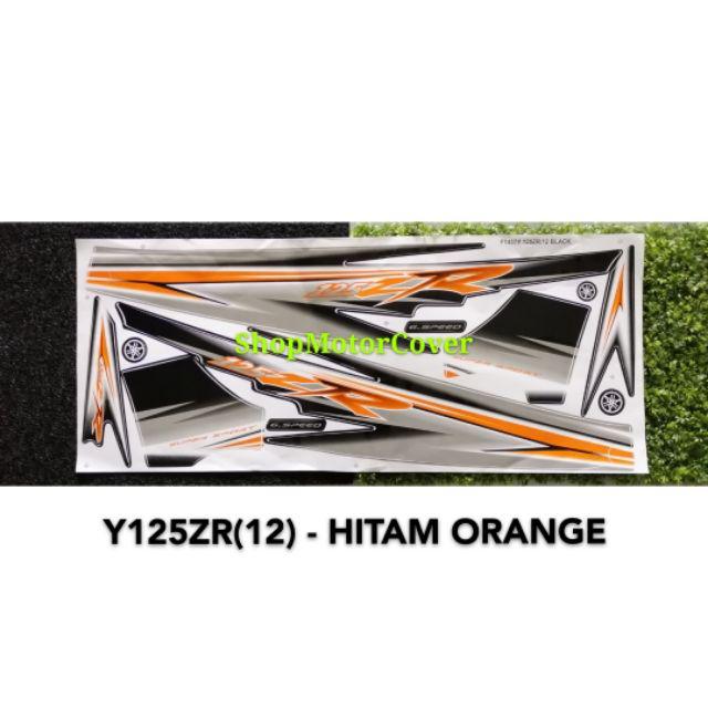 🔥MORITAKA🔥 YAMAHA Y125ZR Y125Z Y125 125 (NO.12) HITAM ORANGE ~ STICKER ...